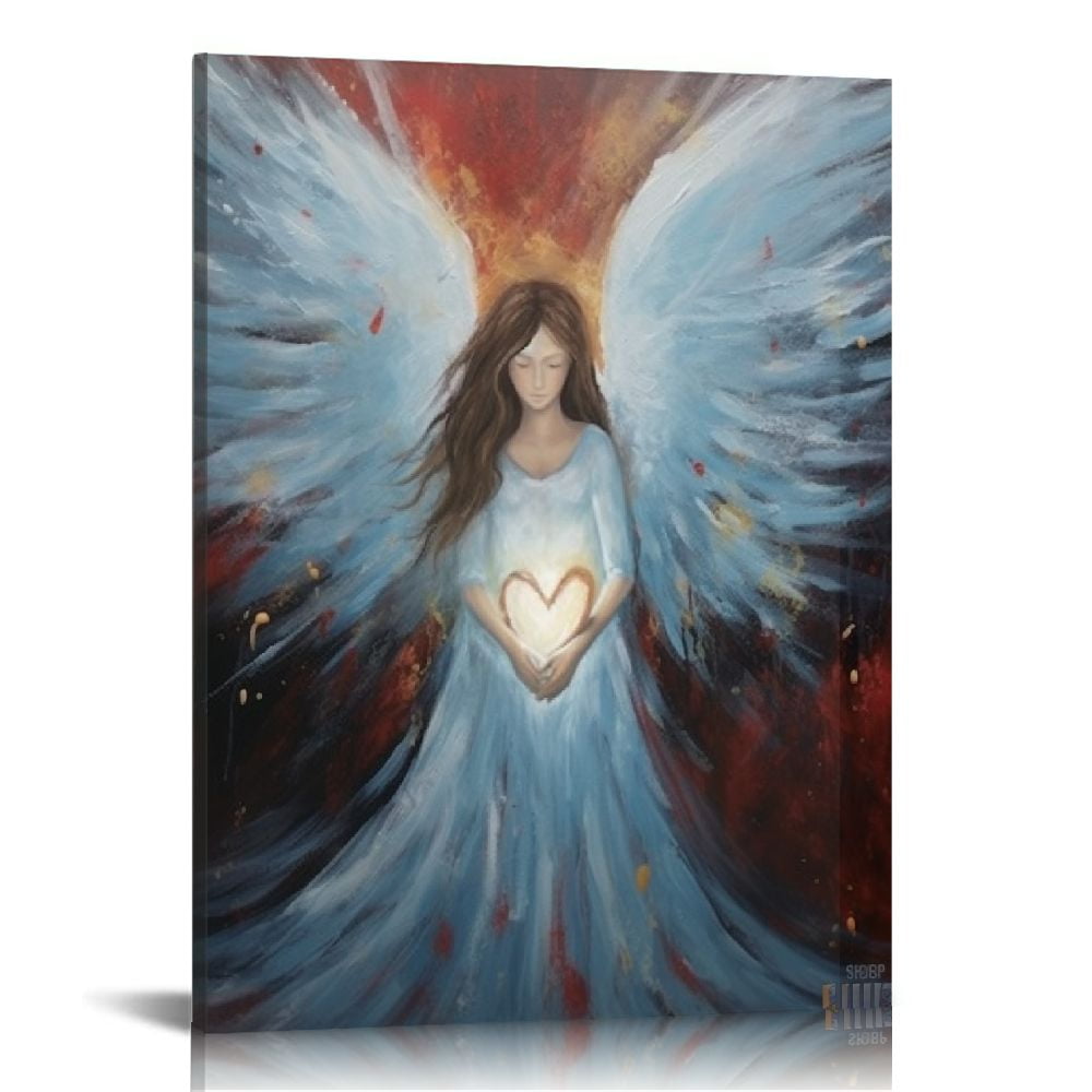 JEUXUS Posters Angel Wings Wall Art Abstract Aesthetic Vintage Wall Art ...