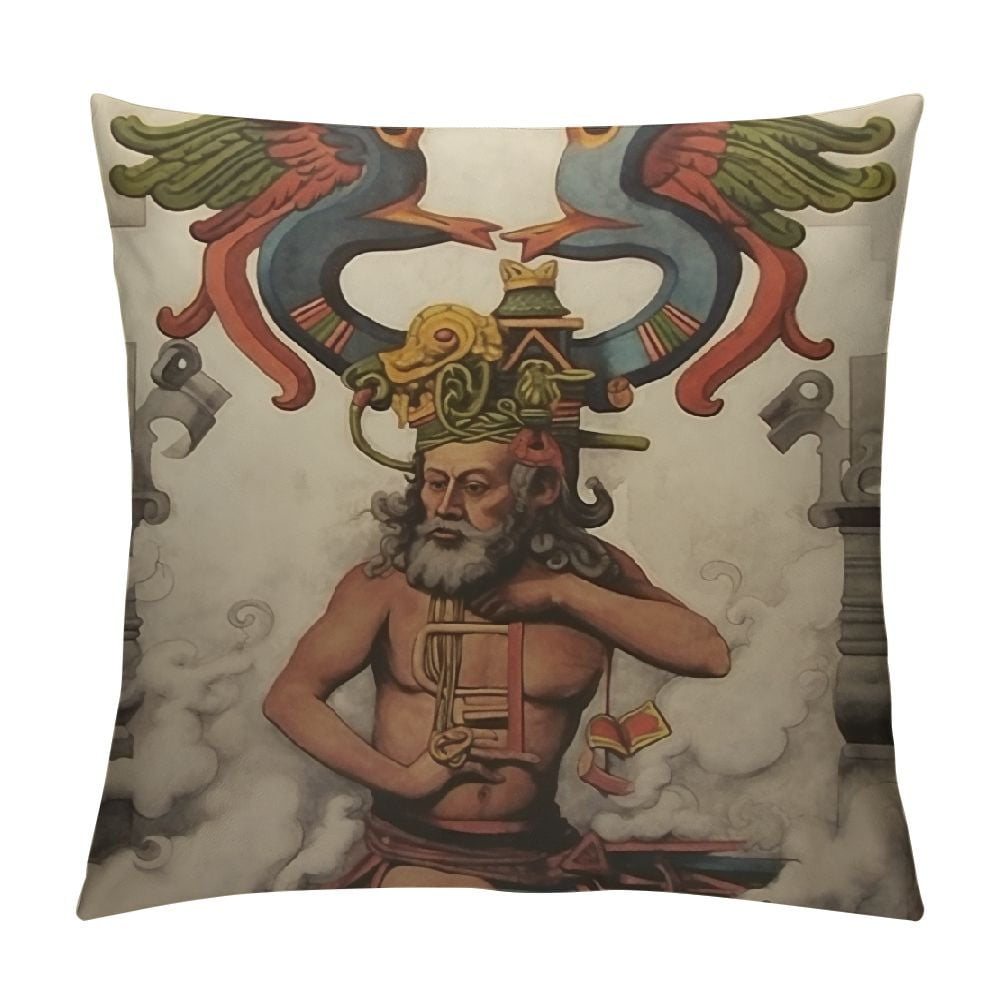 RUIYC (RB) Mayan Aztec Art God Ancient Gods Throw Pillow Case,, Mayan ...