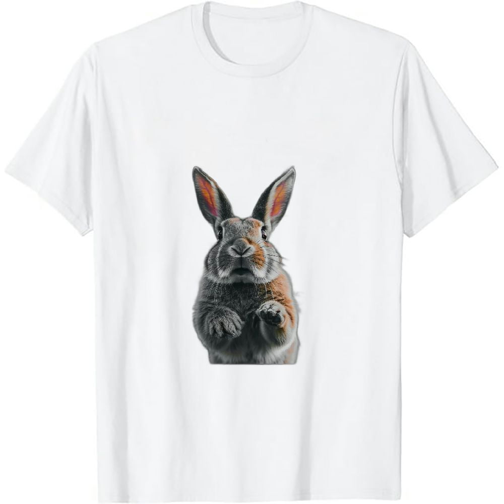 JEUXUS Rabbit Selfie with UFOs Vintage Alien Rabbit T-Shirt - Walmart.com