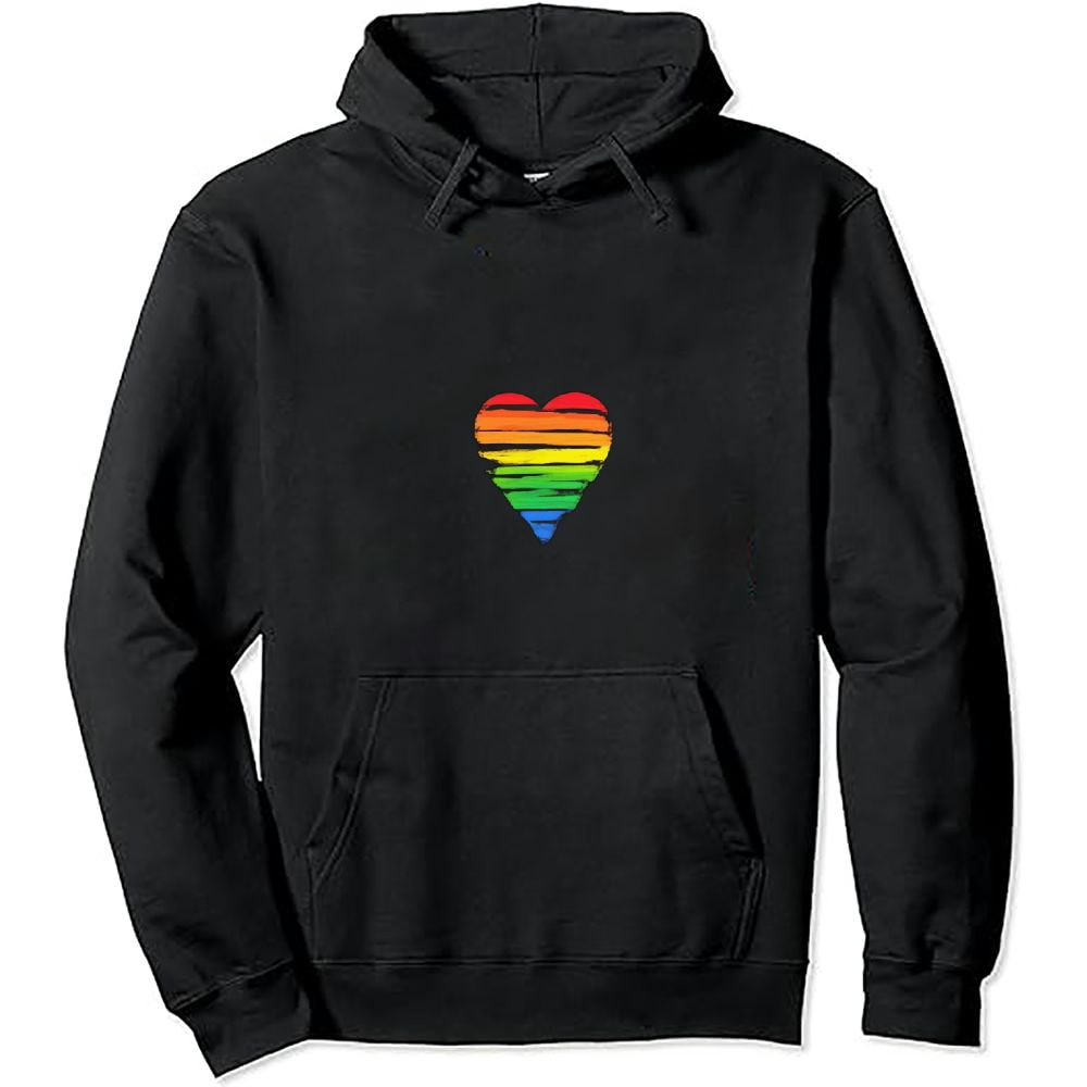 JEUXUS Rainbow Heart LGBT Matching Couple Day Pride Friends Gift ...