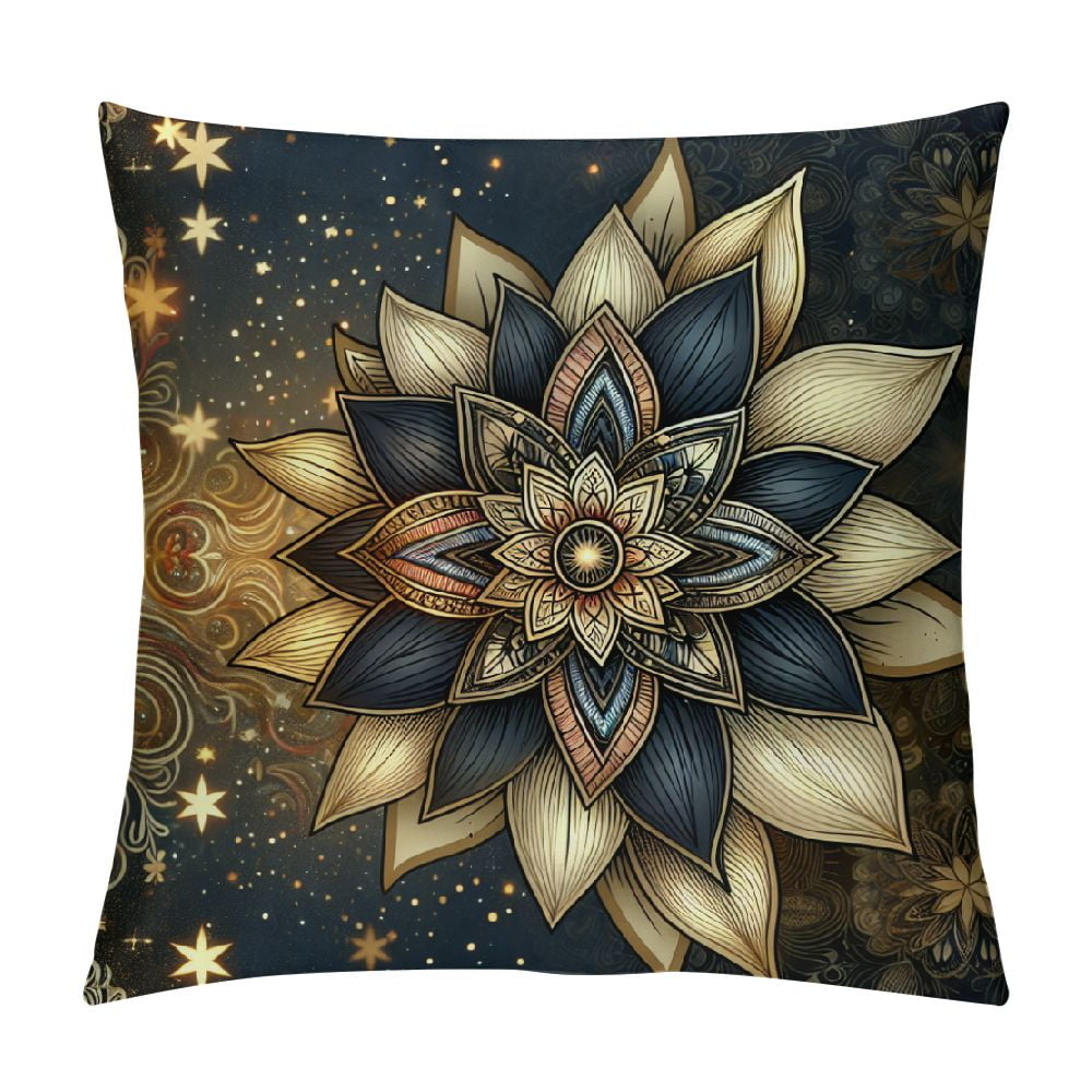 JEUXUS Rainbow Sea Turtle Lotus Koi Carps Short Plush Pillowcase White ...