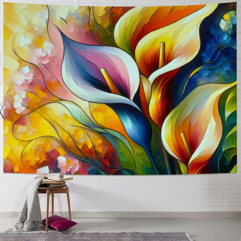 JEUXUS Red Lily Flower and Wall Decoration Tapestry (Multiple SKUs ...
