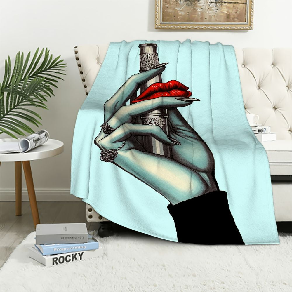 RUIYC Throw Blanket Female Woman Bright Fashion Cozy Throw Blanket for ...