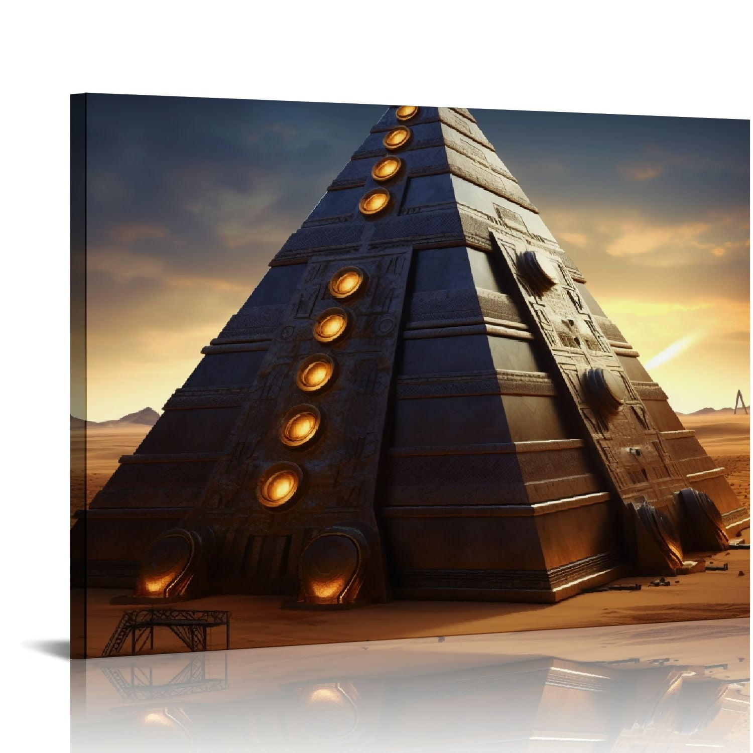JEUXUS Reproduction Canvas Prints Photo Paintings Steampunk Pyramids ...