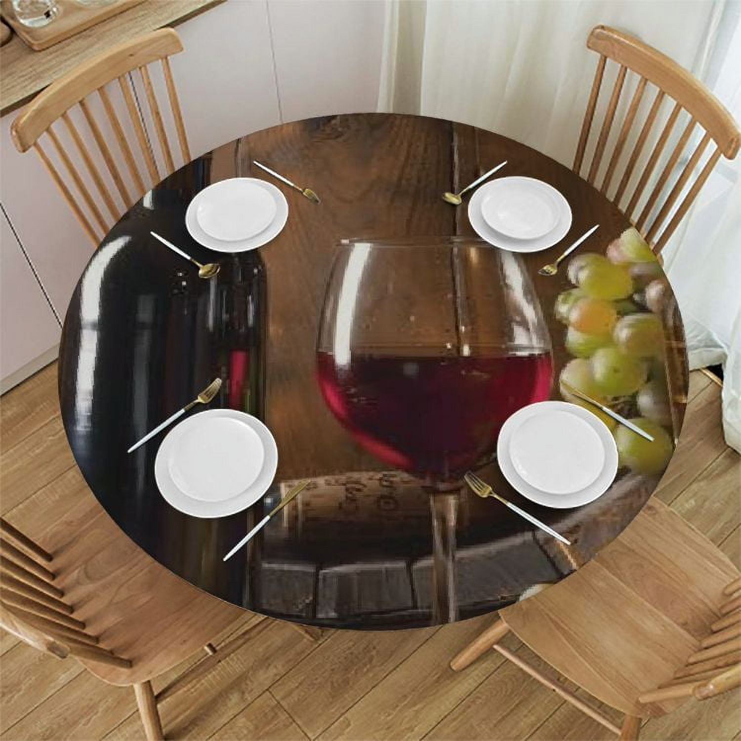 JEUXUS Rustic Country Round Tablecloth Home Decor,Classic Fashion ...