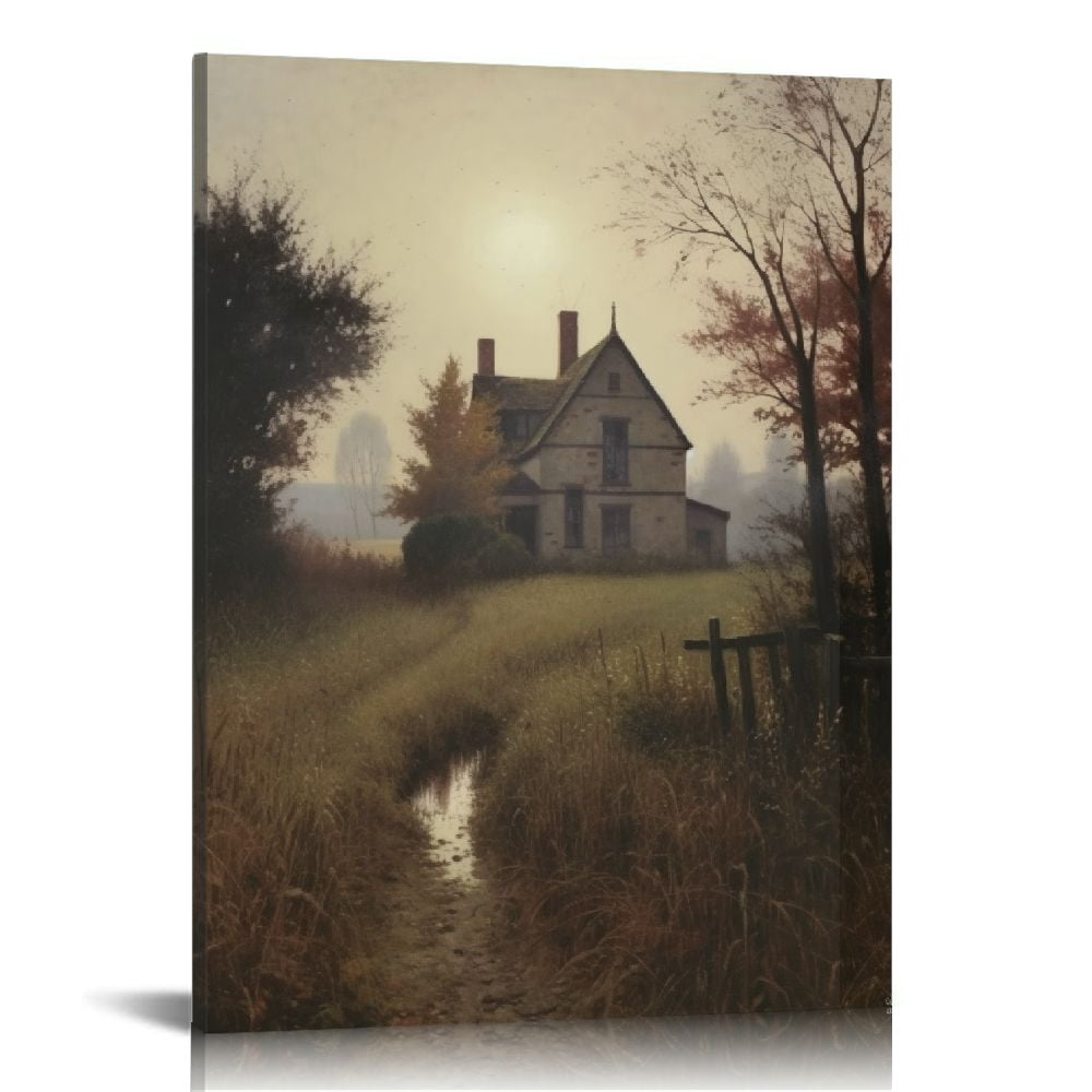 JEUXUS Rustic Farmhouse Wall Art Decor Boho Art Deco Landscape Picture ...