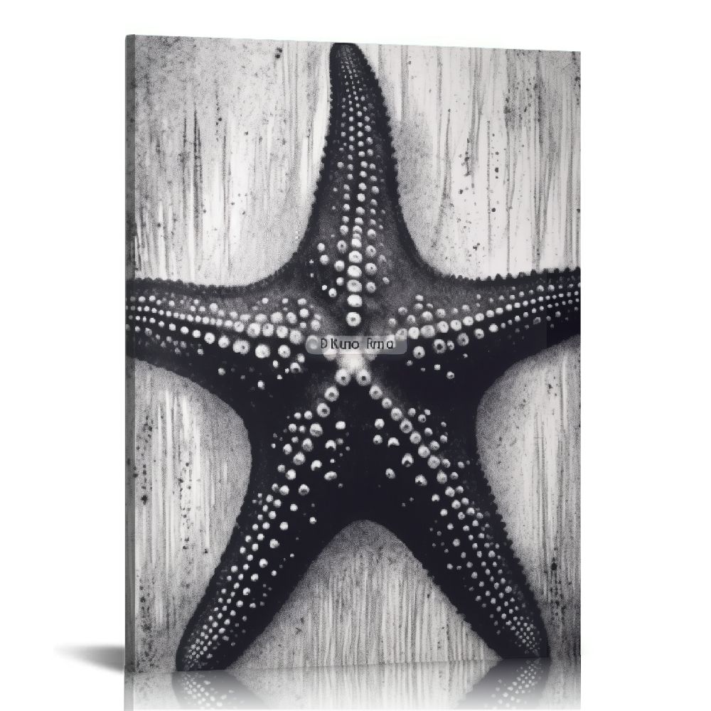 JEUXUS Seashell Starfish Art Prints Ocean Beach Bathroom Wall Decor ...