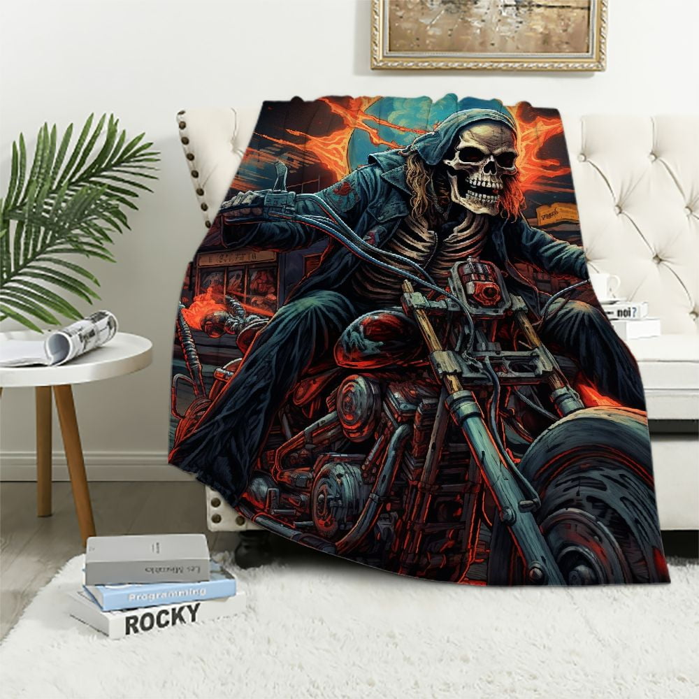 JEUXUS Skull Blanket Gifts for Men Boys Dad Women Girls Skeleton Lovers ...