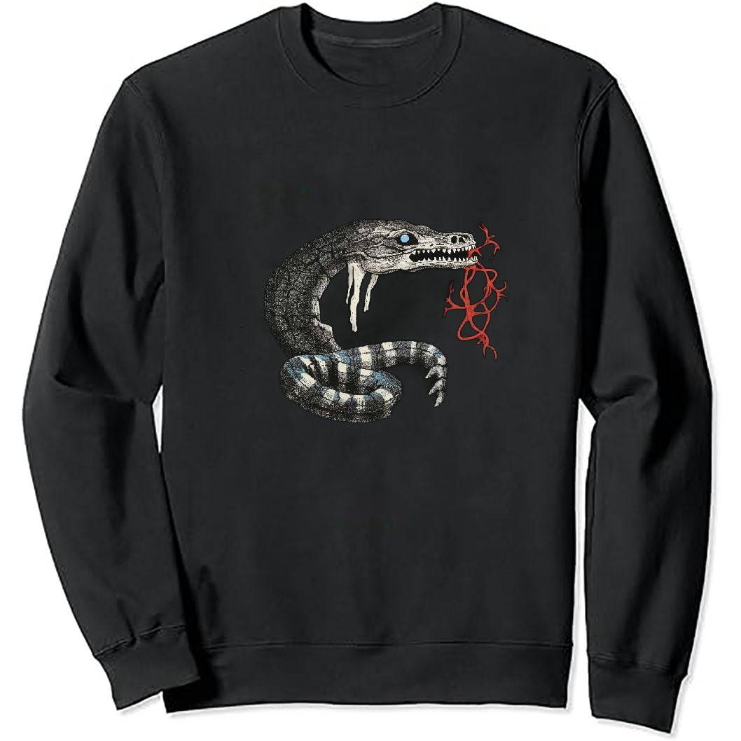 JEUXUS Snake Scary Skeleton Hand Boop Rattle Snake Halloween Pullover ...