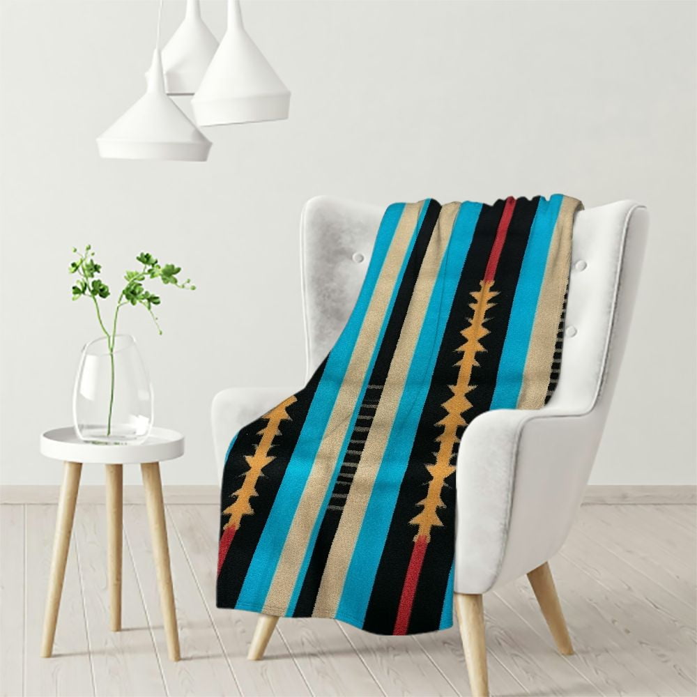 JEUXUS Southwest Design Sherpa Lined Throw Blanket - Walmart.com
