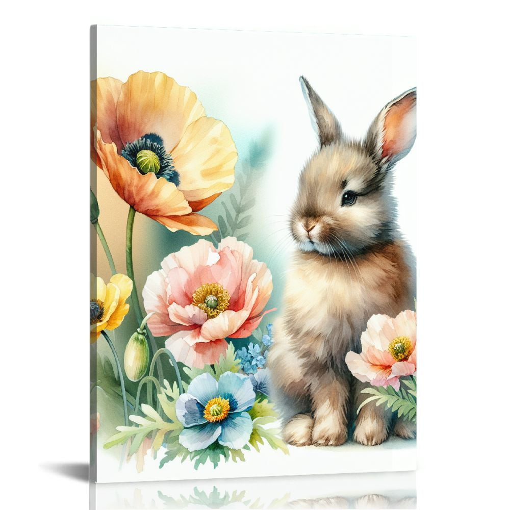 JEUXUS Spring Softies Bunnies III,Canvas Wall Art - Walmart.com