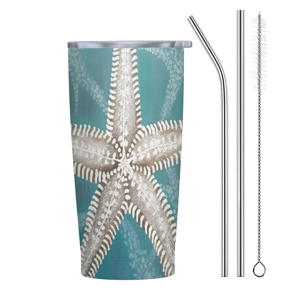JEUXUS Starfish 20oz Car Straw Cup (with Straw) 304 Stainless Steel ...