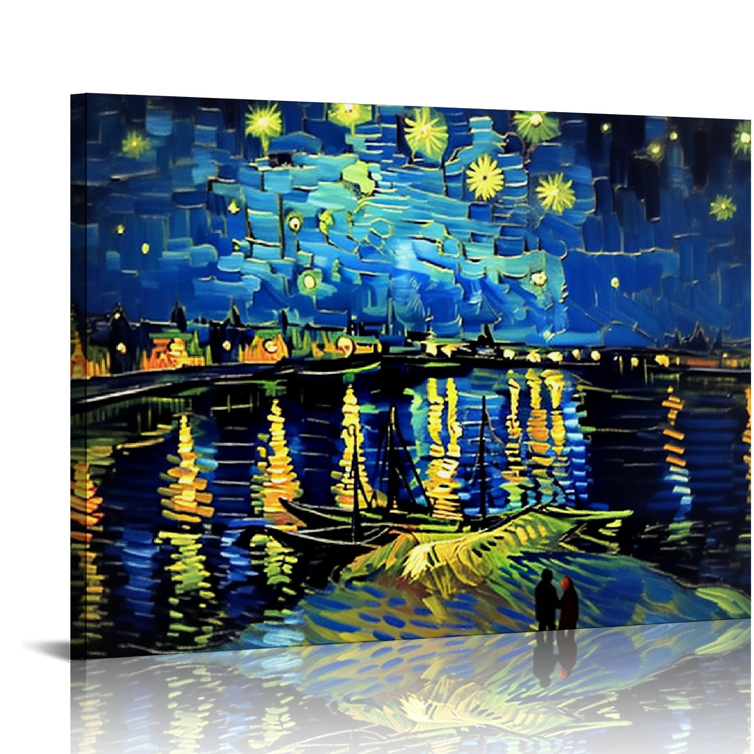 JEUXUS Starry Night Van Gogh Poster - Starry Night Over the Rhone ...