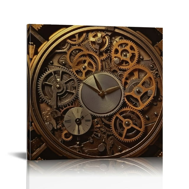 JEUXUS Steampunk Canvas Wall Art Industrial Engines Picture Prints ...