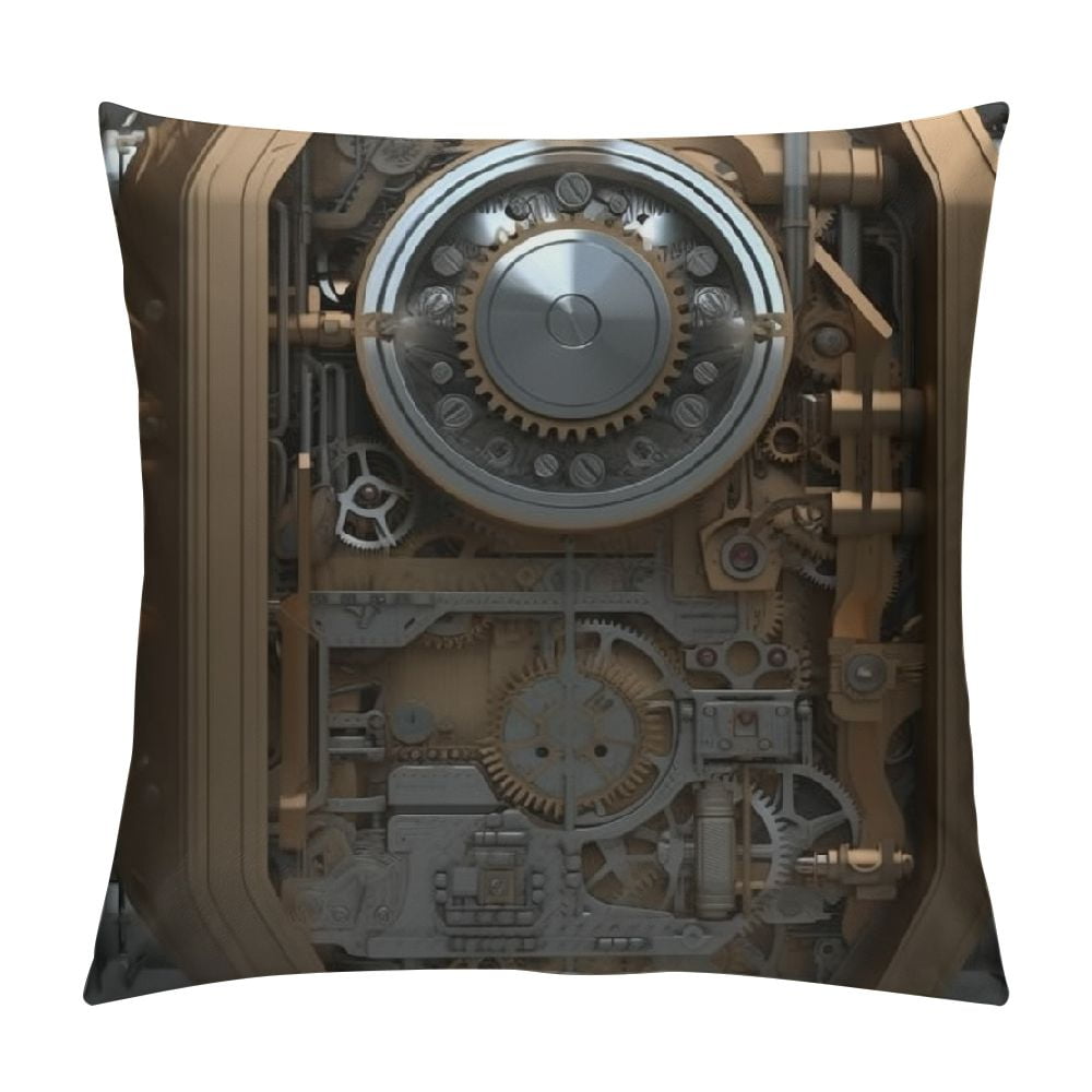 JEUXUS Steampunk Mechanical Gears Four Seasons Universal Throw Pillow ...