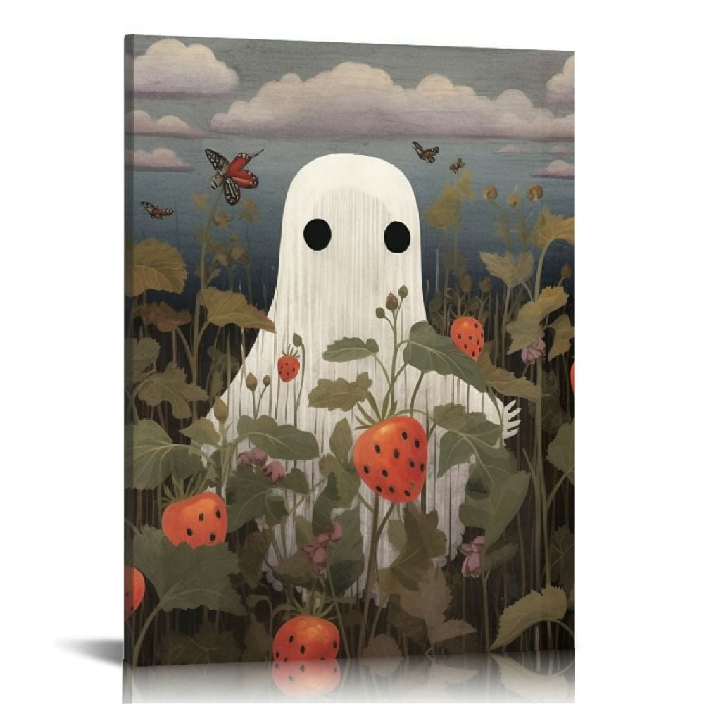 JEUXUS Strawberry Fields Ghost Poster Decorative Painting Canvas Wall Art Living Room Posters ...