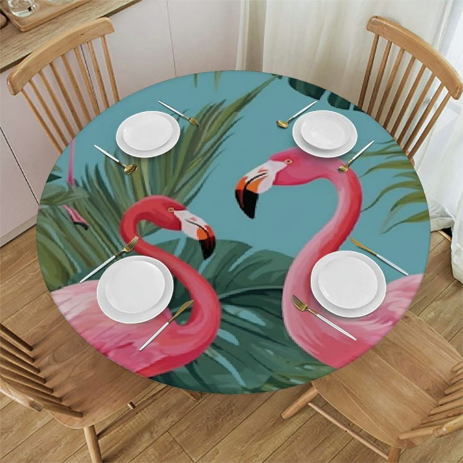 JEUXUS Stretch Fitted Table Covers - Waterproof Wipeable Colorfast ...