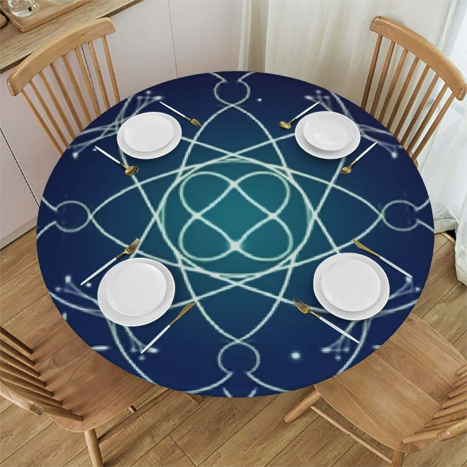 RUIYC Tarot Tablecloth Round with Sun and Moon Vintage Tarot Table ...