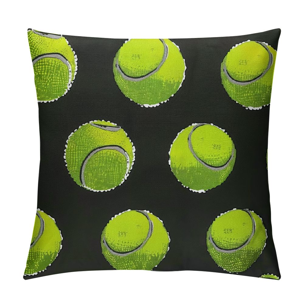 RUIYC Ball Decorative Throw Pillow Cover Case Cool Round Balls Yellow ...