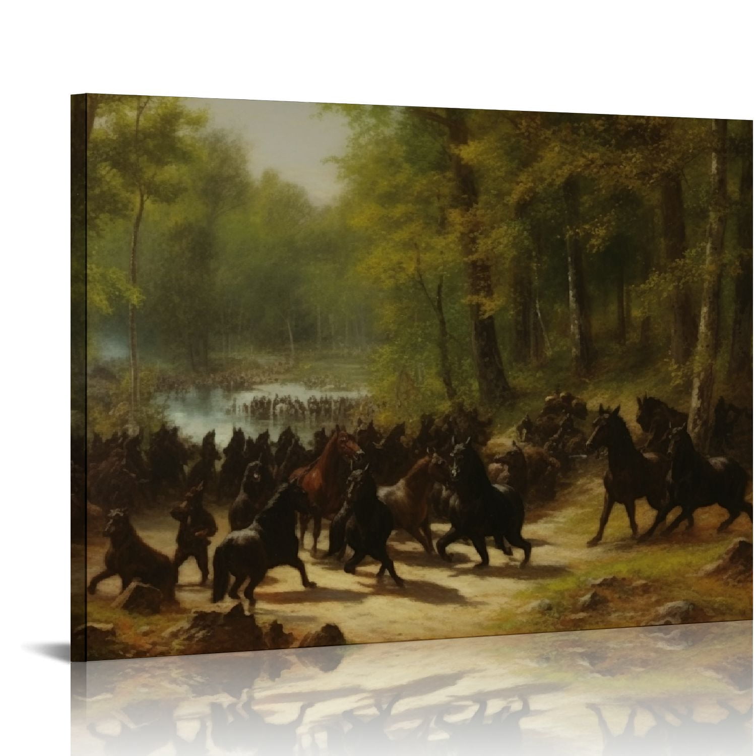 JEUXUS The Bear Dance 1850 by William Holbrook Beard Canvas Wall Art ...