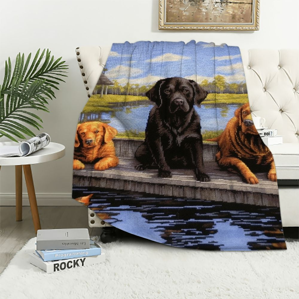 JEUXUS The Board Meeting Labrador Retriever Lab Blanket - Gift for Dog ...