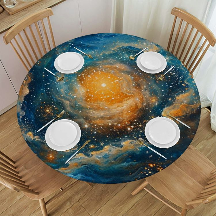 JEUXUS The Dazzling Stars and Dreamy Night Sky Table Cover White ...