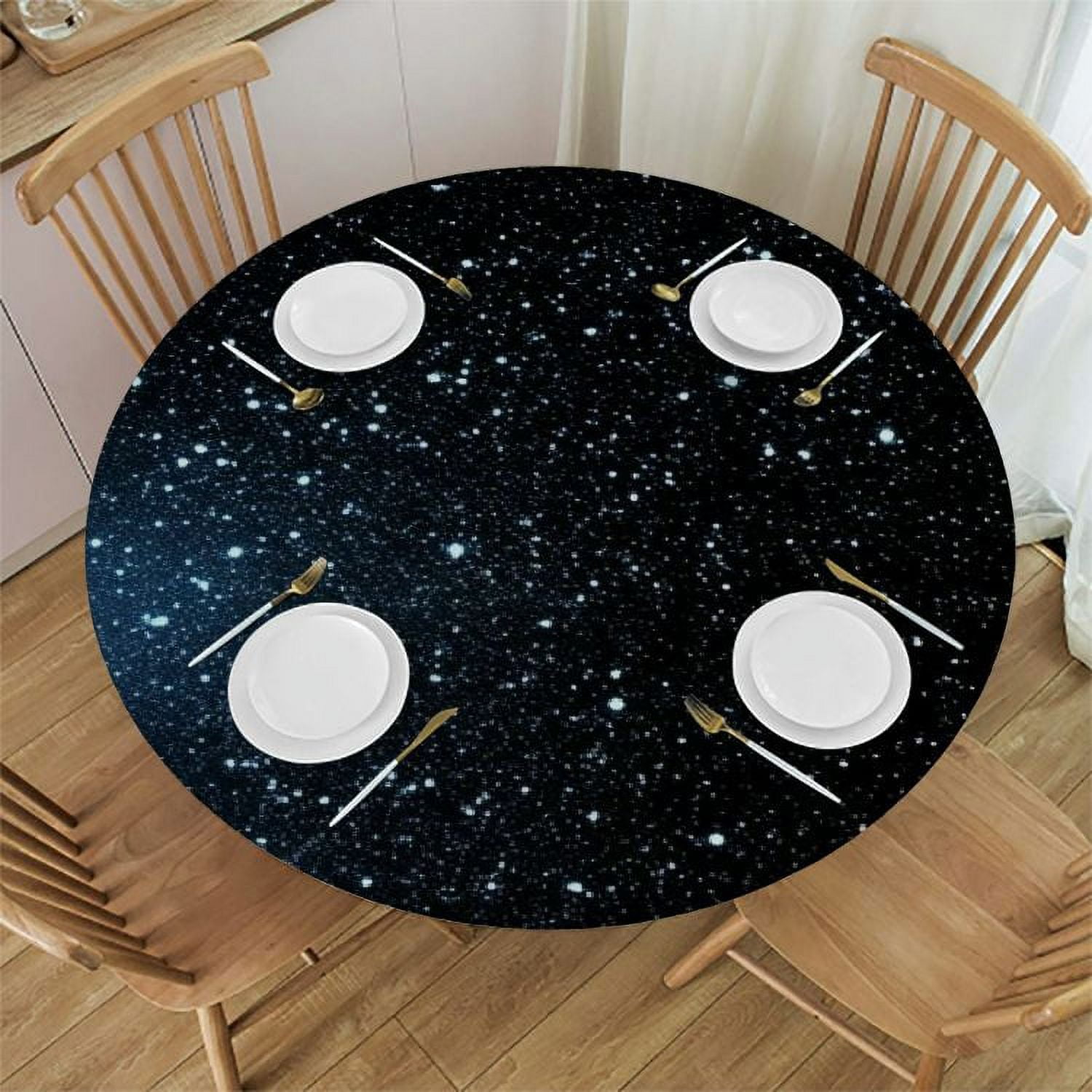 JEUXUS The Dazzling Stars and Dreamy Night Sky Table Cover White ...