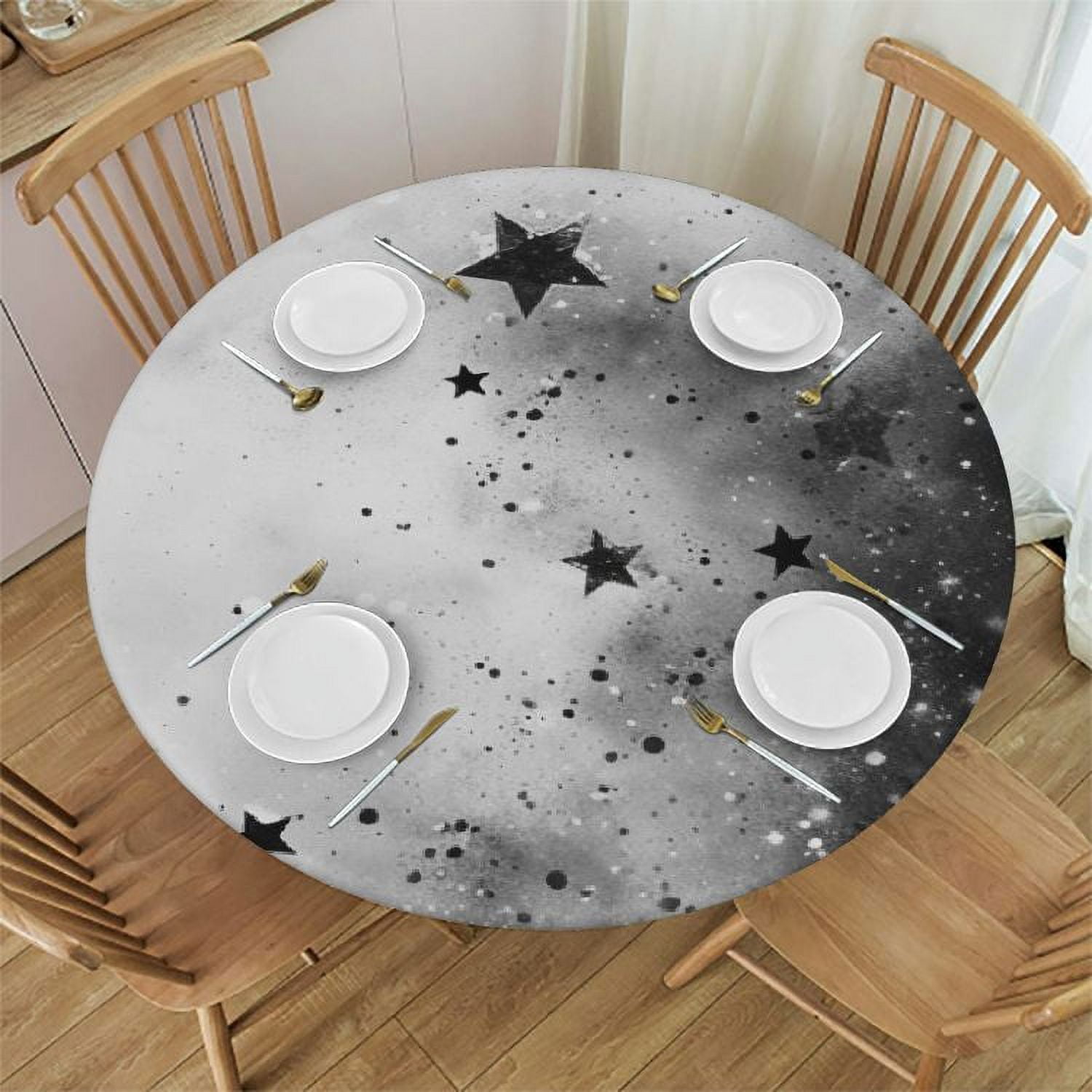 JEUXUS The Dazzling Stars and Dreamy Night Sky Table Cover White ...