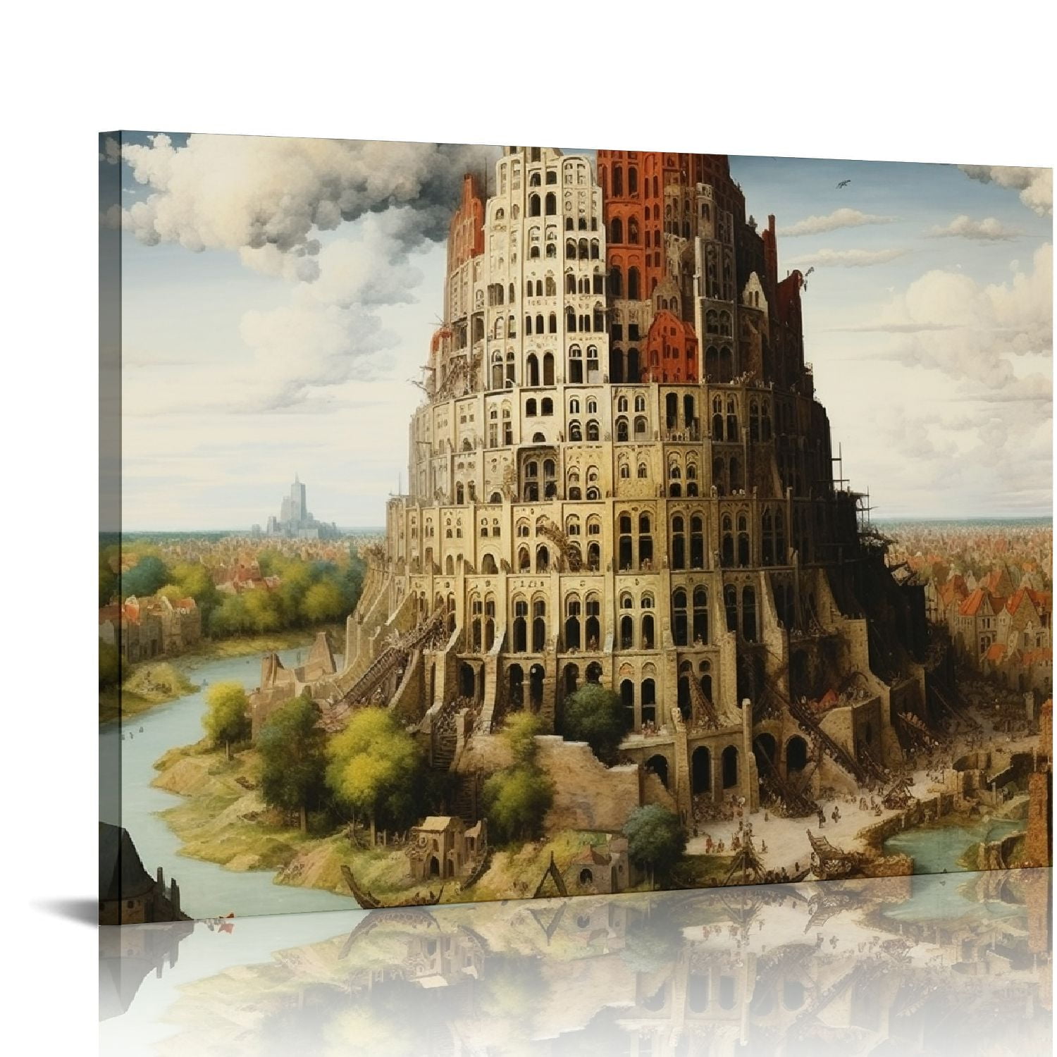 JEUXUS The Great Tower of Babel 1563 Canvas Art Print Wall Decor by ...