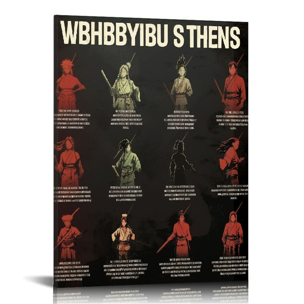 JEUXUS The Seven Virtues of Bushido Poster Print Japanese Warrior Wall ...