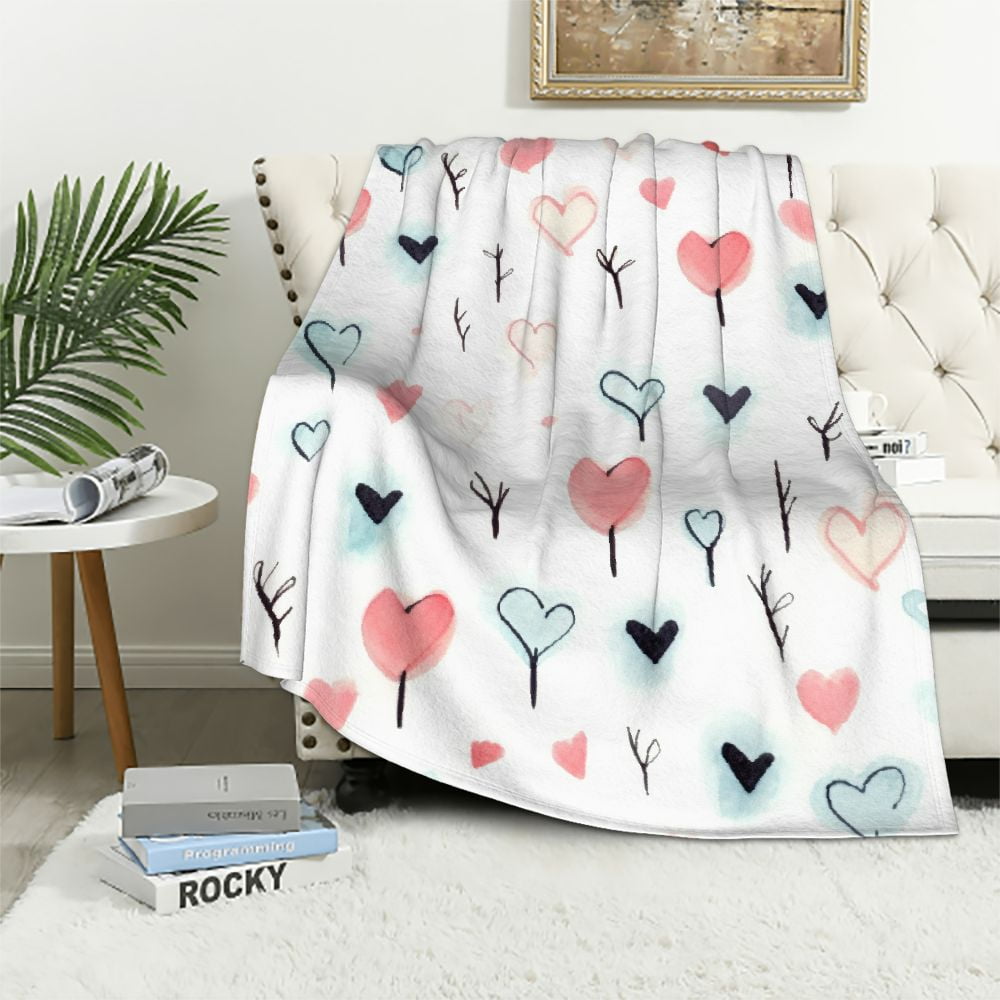JEUXUS VCNY Valentine Soft Throw Blanket: All You Need is Love Love ...