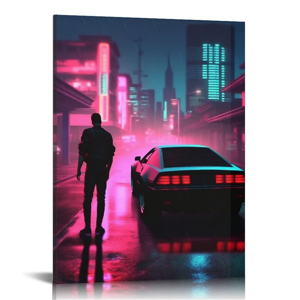JEUXUS Vaporwave No Vacancy Outrun Styled Artwork Poster Decorative ...