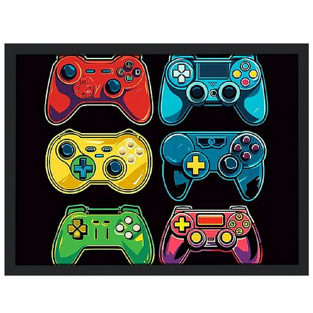 JEUXUS Video Game Decor Colorful Gaming Themed Pictures Boys Room Wall ...