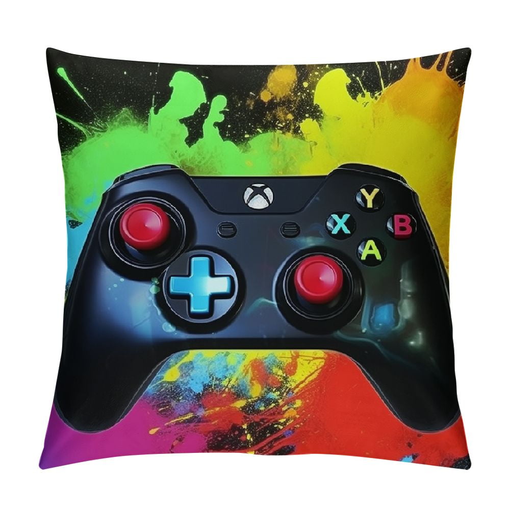 JEUXUS Video Game Pillow Cover Colorful Graffiti Street Art Decor ...