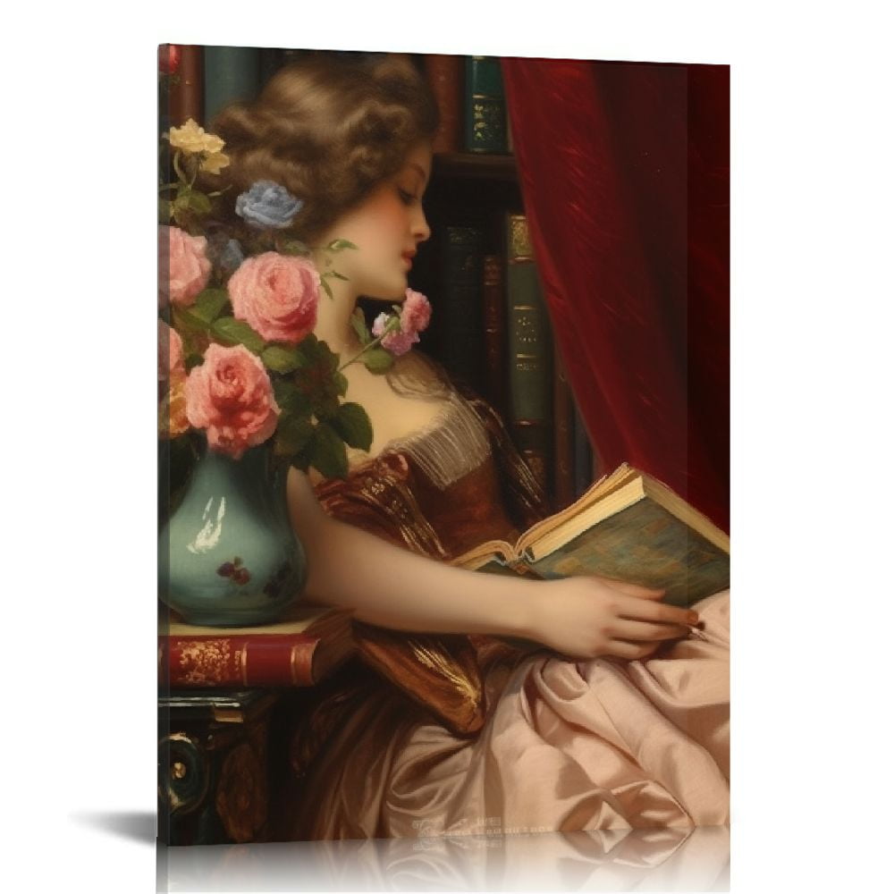 JEUXUS Vintage Art Portrait Maximalist Decor with Baroque Rococo Canvas ...