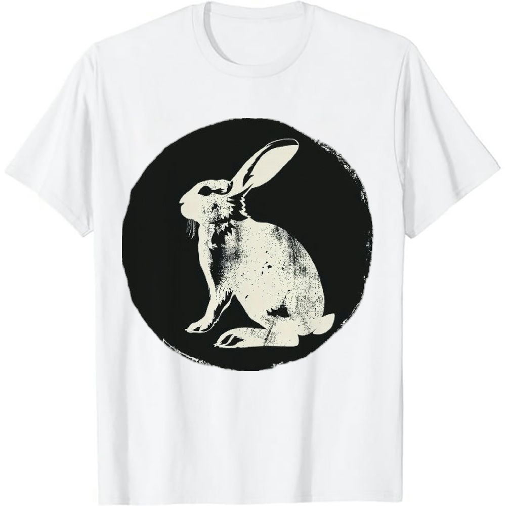 JEUXUS Vintage Rabbit T Shirt - Classic Distressed Rabbit Shirt ...