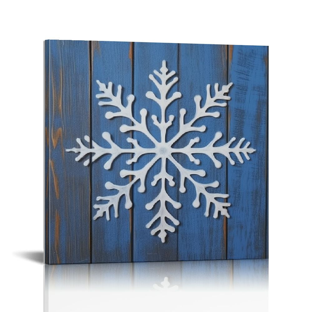 JEUXUS Vintage Snowflake Wall Art, Cute Christmas & Winter Artwork ...