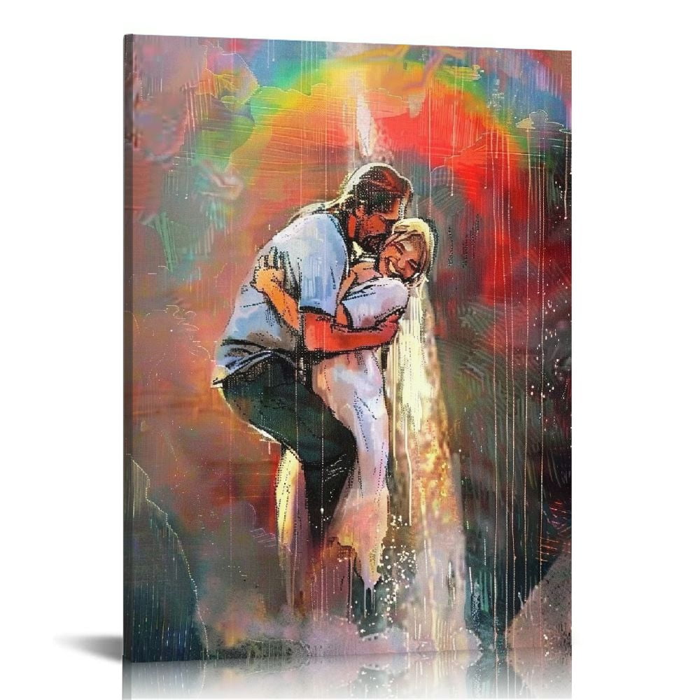 JEUXUS Wall Art Jesus Canvas Decor: Jesus Christ Posters Wall Art ...