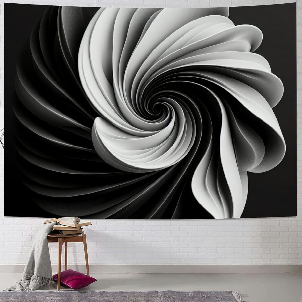JEUXUS Wall Decoration Black And White Calla-Lily Tapestry (Multiple ...