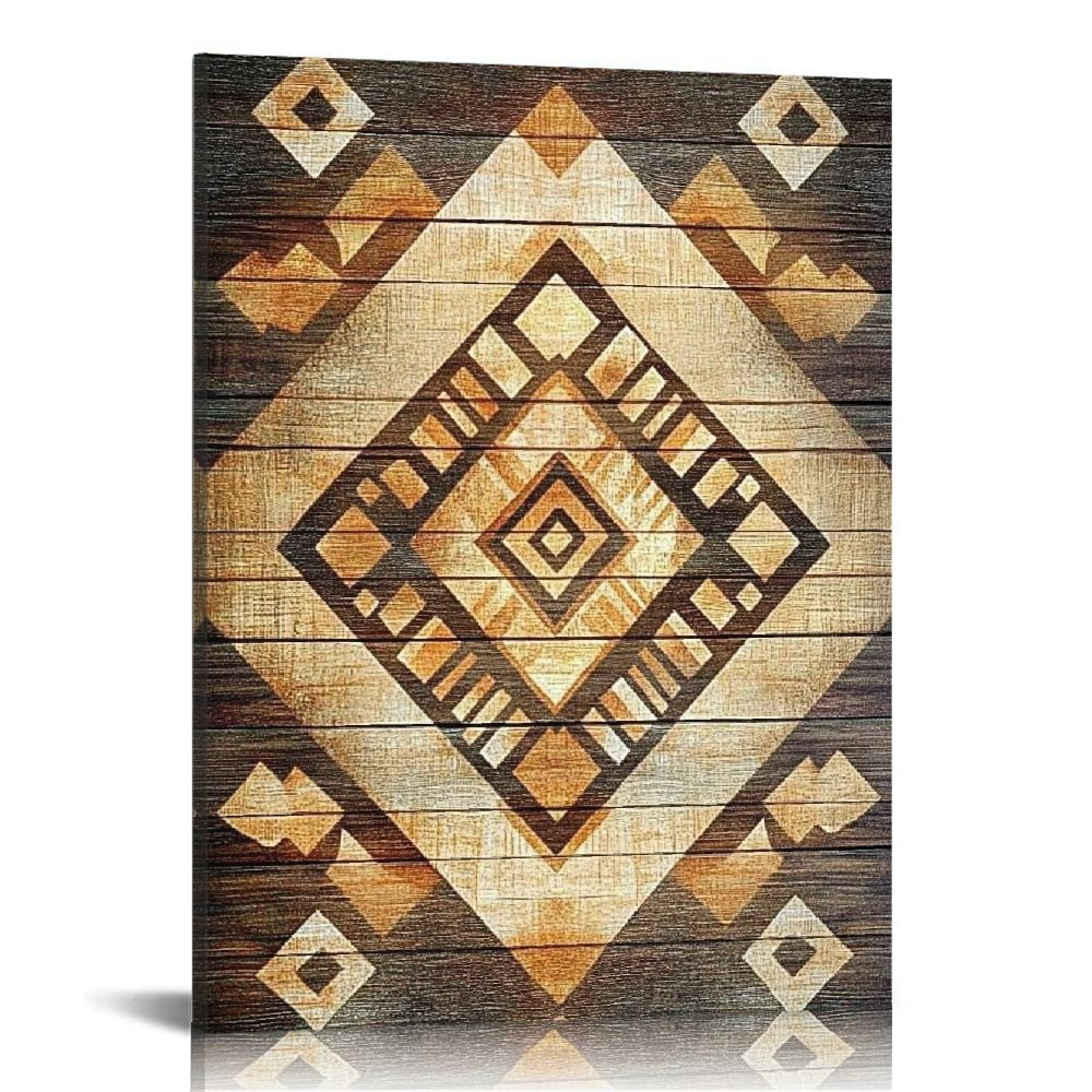 JEUXUS Wall Pictures for Living Room Aztec Mexican Tribal Indian Canvas ...