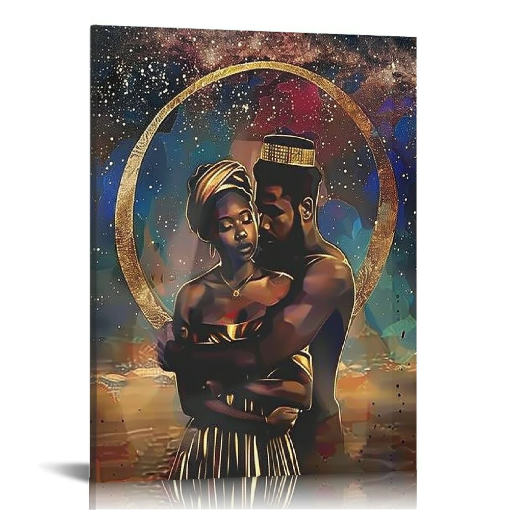 JEUXUS Wall art Posters of Black Kings and Queens,African American Canvas Art Print,Afro King ...