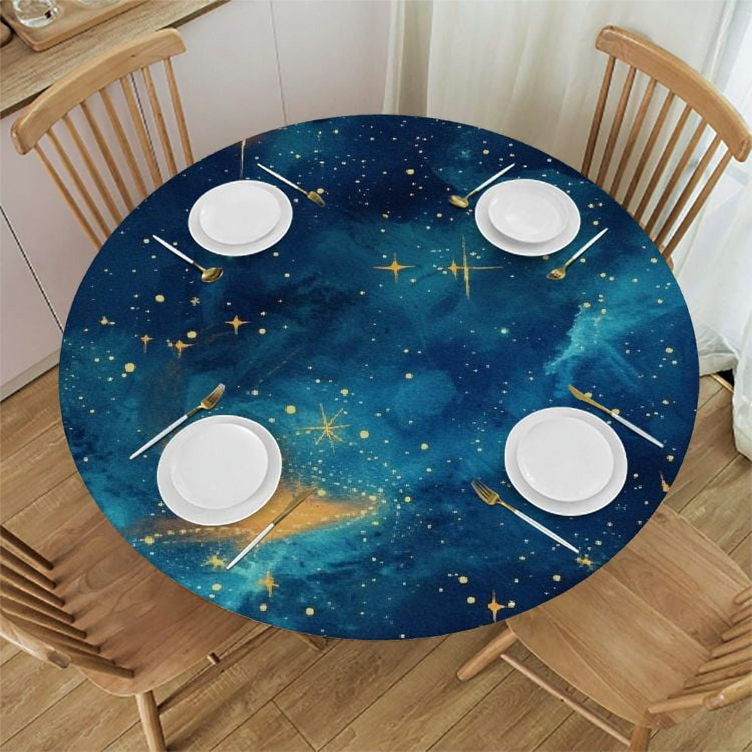 JEUXUS Waterproof The Dazzling Stars and Dreamy Night Sky Round ...