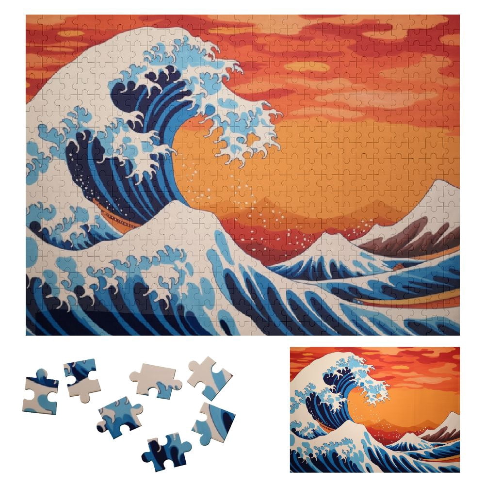 JEUXUS Wave Sun Sky Wooden Puzzle for Adults and Kids - Impossible ...