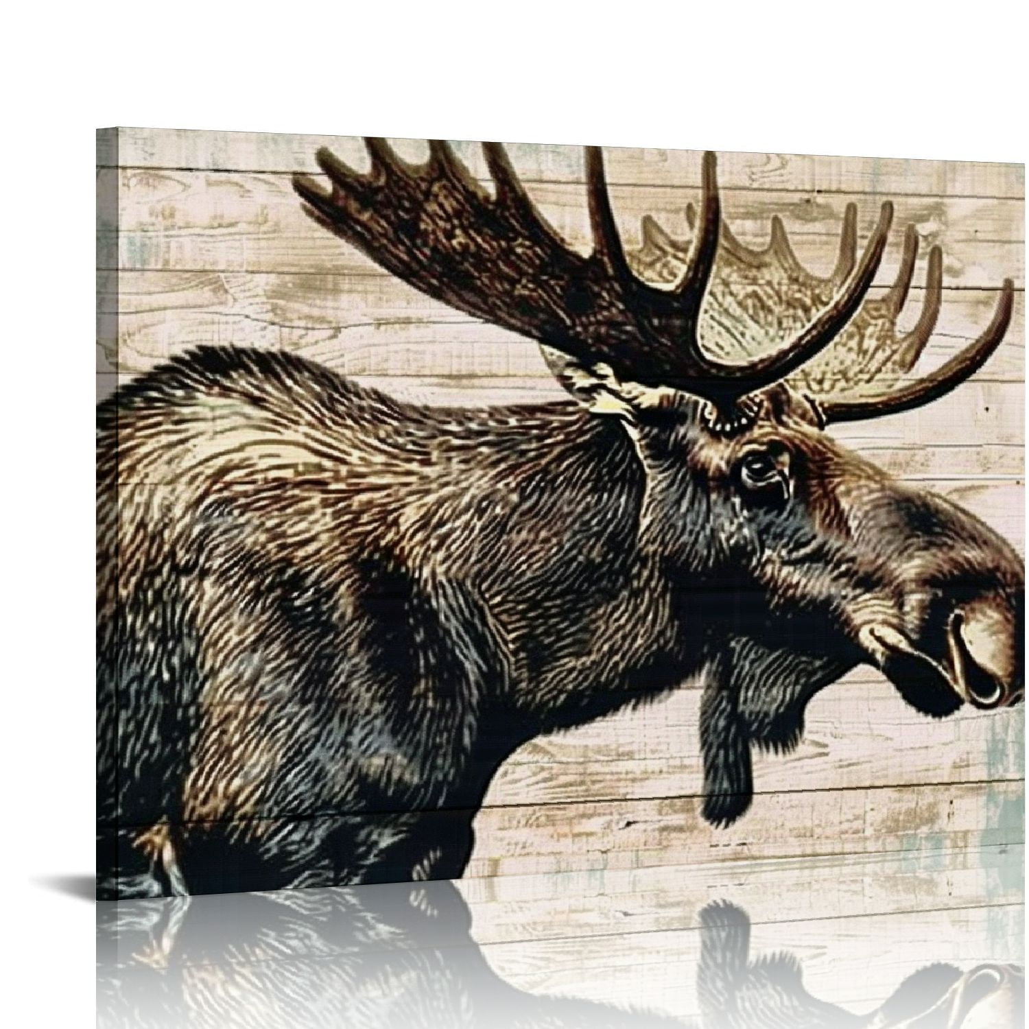 JEUXUS Wildlife Canvas Pictures Wall Art: Majestic Moose Animal Artwork ...