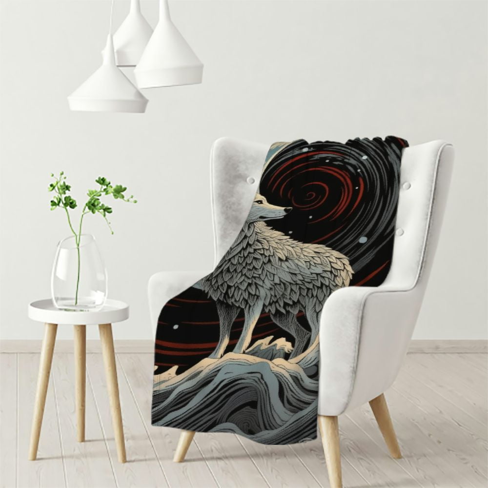 RUIYC Wolf Blankets and Throws Blankets Decorative for Adults and ...