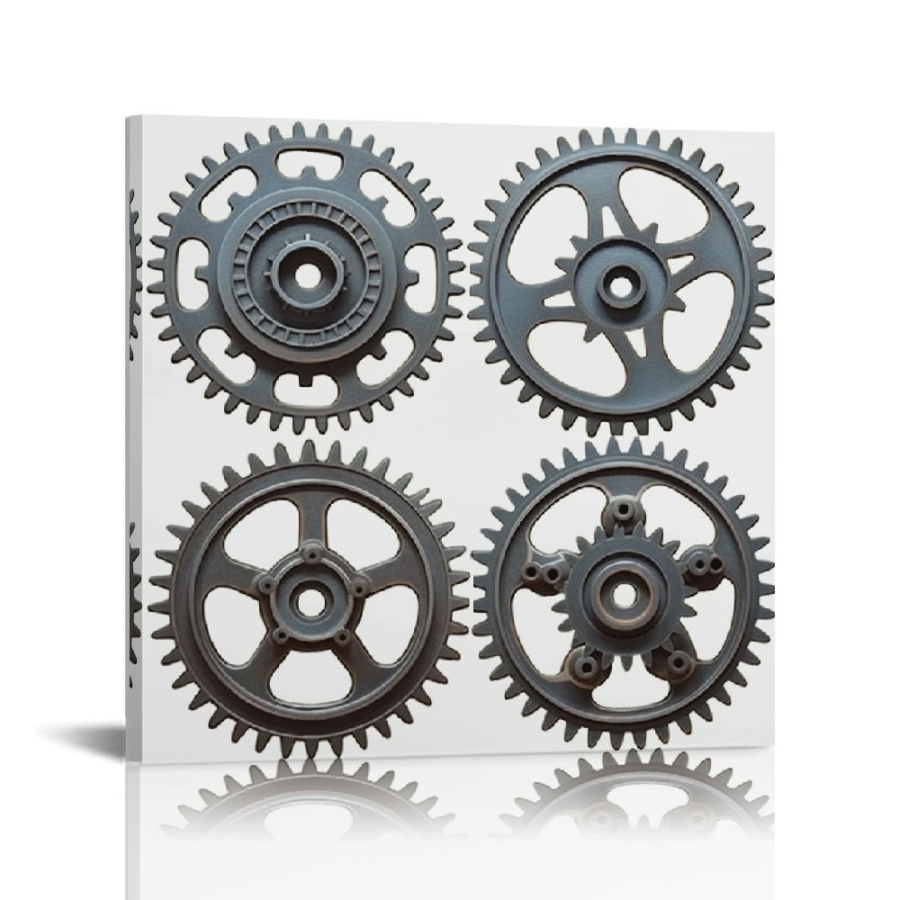 JEUXUS Wooden Industrial Steampunk Style Gear Wheel Wall Decoration ...