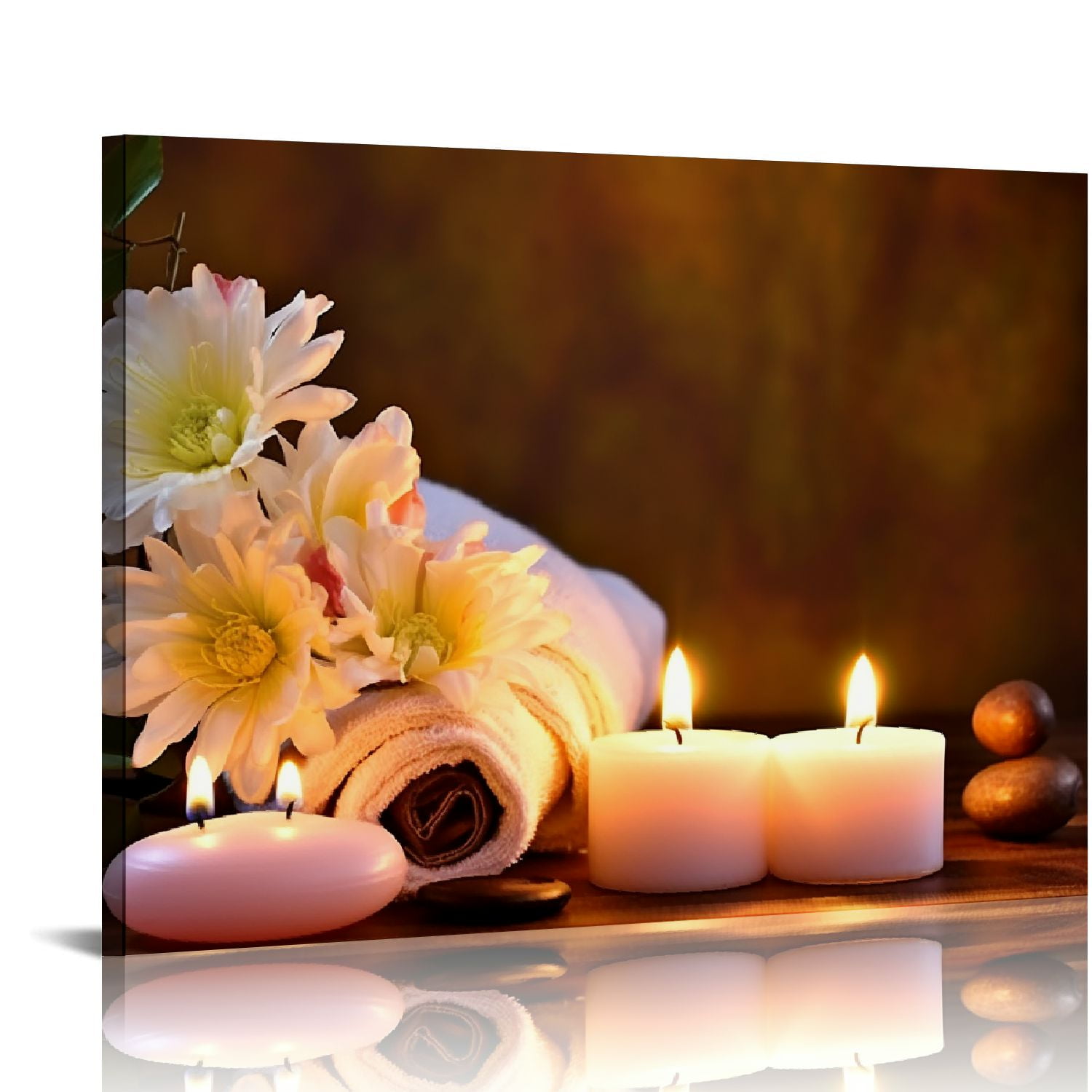 JEUXUS Zen Wall Art - Zen Room Decor, Still Life Canvas Prints Candles ...