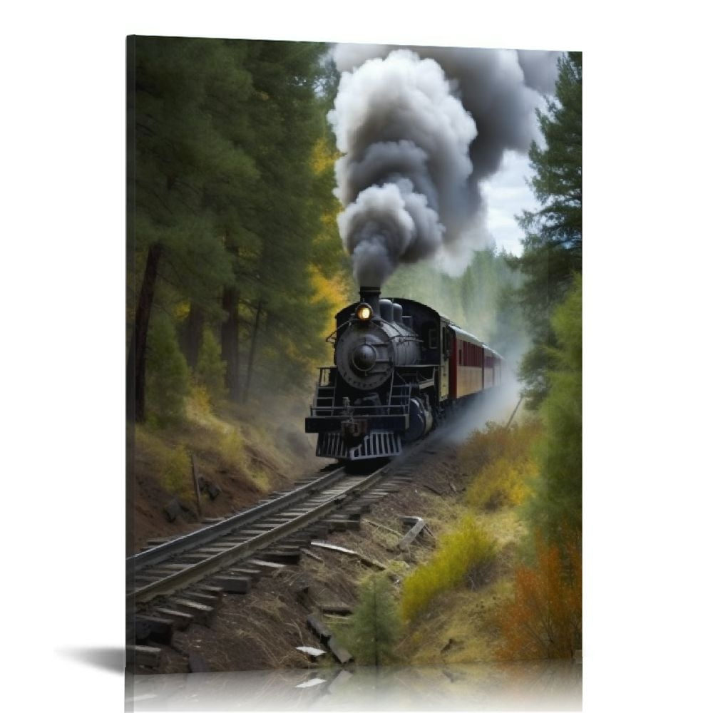 JEUXUS art wall decor Landscape Train Tracks Poster Decorative Painting ...