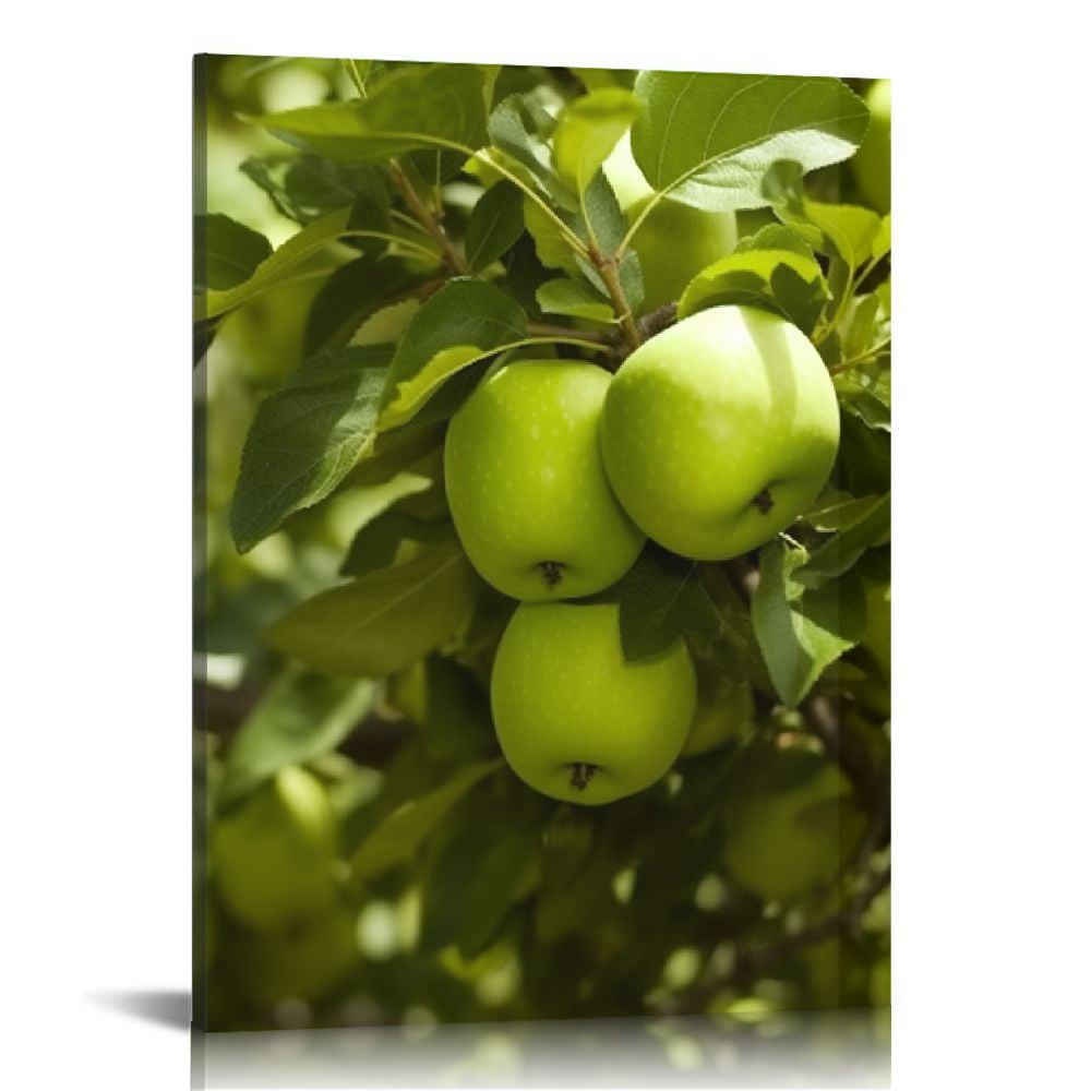 JEUXUS wall26 -Canvas Wall Art - Green Apples in The Orchard - Modern ...