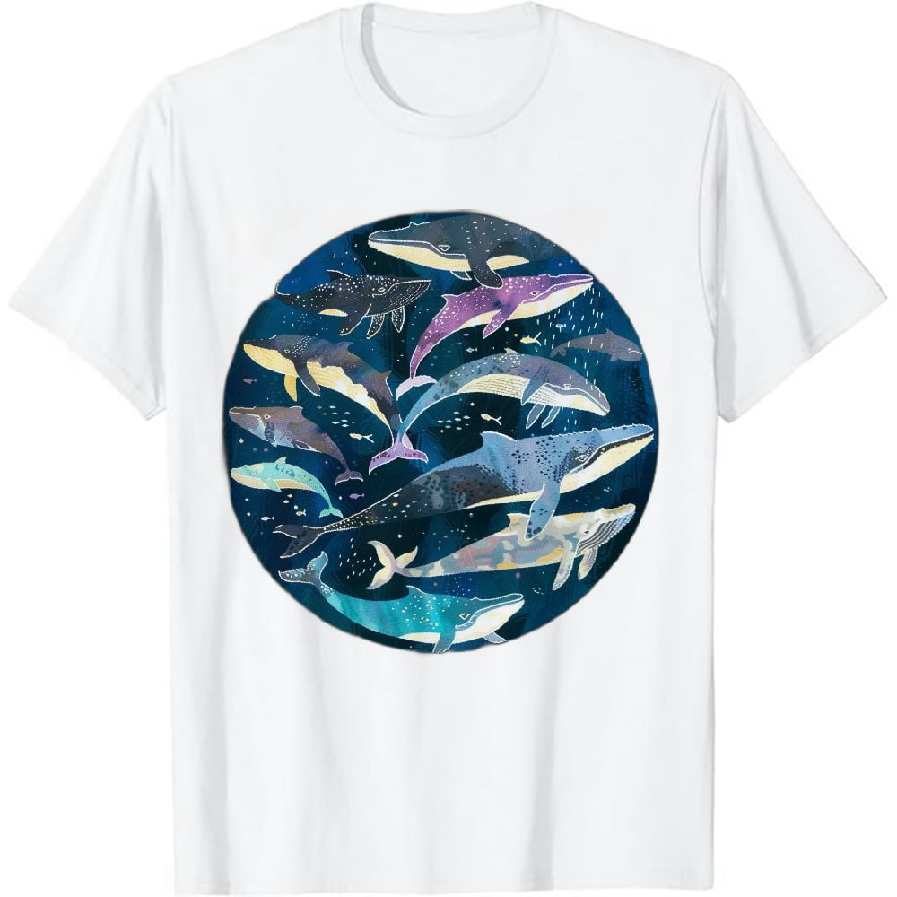JEUXUS whales heart shape Cute Ocean Mammals Whale Breeds Species T ...